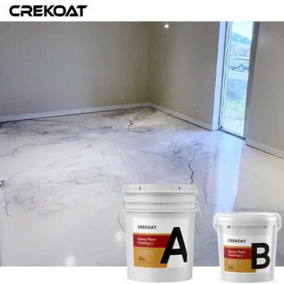 China Stunning Finishes Marbleized Epoxy Floor Coating In Commercial Environments for sale