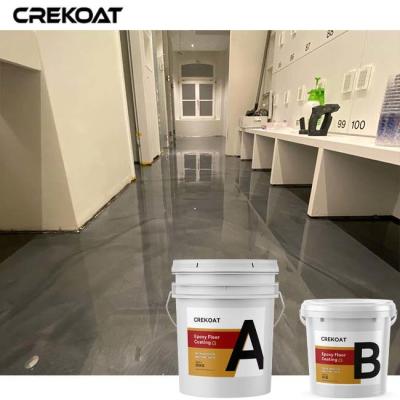 China Marble Spaces Metallic Epoxy Floor Paint High Gloss Seamless Finish for sale