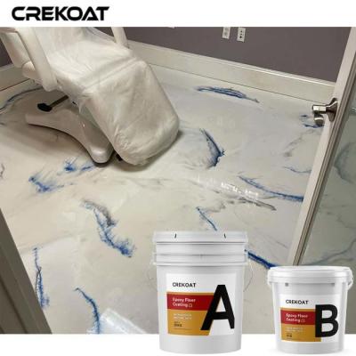 China Urethane Topcoat White Metallic Epoxy Floor coating Seamless Hygienic for sale