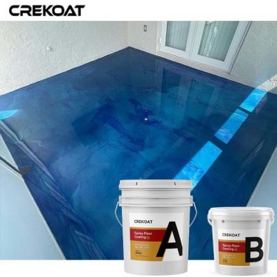 China Seamless Metallic Epoxy Floor Coating Resists Dirt Dust And Liquids for sale