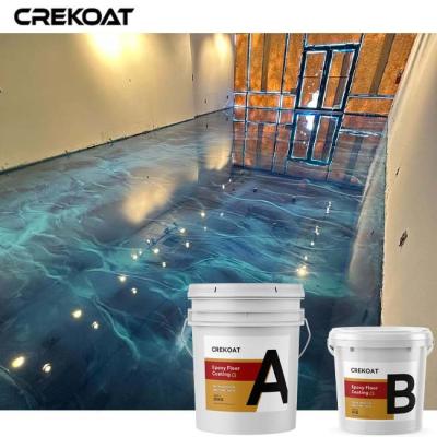 China Commercial Metallic Flake Floor Coating For Epoxy Showrooms Restaurants Offices for sale