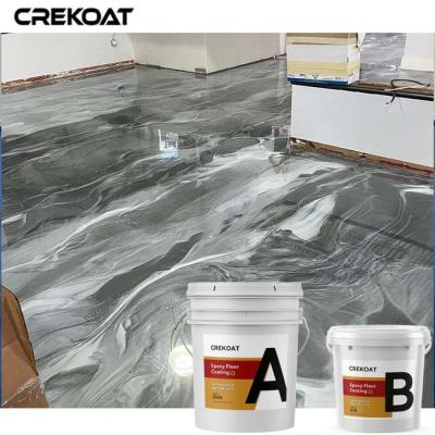 China Seamless High Gloss Metallic Floor Paint With Pigments Blend Dynamic Swirl for sale