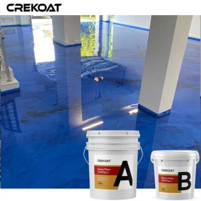 China Glossy Metallic Epoxy Floor Coating Nonporous Hard Wearing Stain Resistant for sale