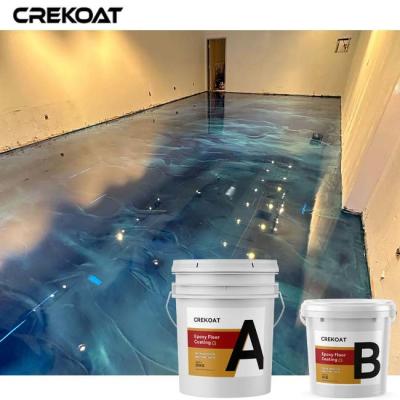 China 3D Effect Metallic Epoxy Floor Coating Resist Stains Chemicals And Wear for sale