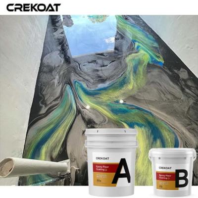 China Mica Pearl Metallic Epoxy Floor Coating Self-Leveling Low Odor for sale