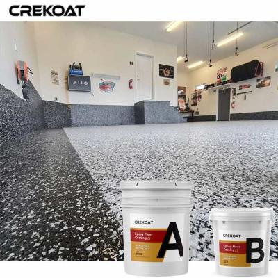 China Garages Epoxy Flake Floor Coating Composed Of Epoxy Resin Colored for sale