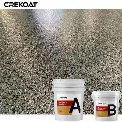 China Custom Patterns Epoxy Flake Floor Coating Low Maintenance Easy To Clean for sale