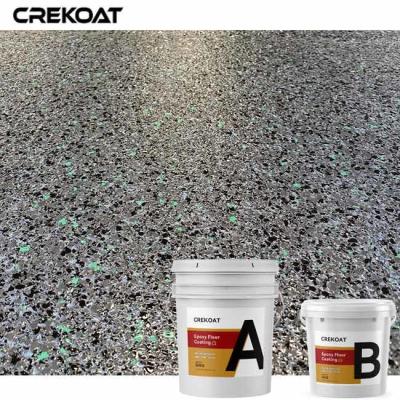 China Solvent - Free Epoxy Flake Floor Coating Elasticity And Flexibility Flooring System for sale