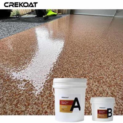 China Low VOC Epoxy Flake Floor Coating Offer Unique Blend Of Multicolored Flakes for sale