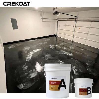 China Glossy Metallic Epoxy Floor Coating Embedded Glitter Or Metallic Flakes For Added Sparkle for sale