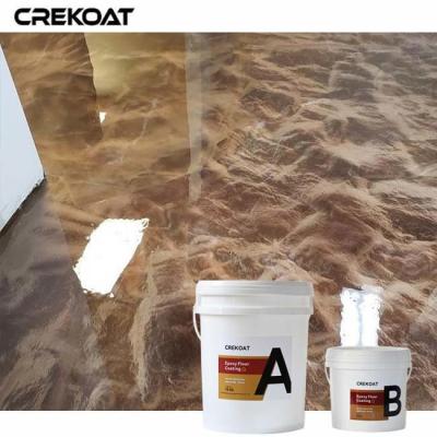 China Customizable Metallic Epoxy Floor Coating Created By Metallic Pigments In Clear Resin for sale