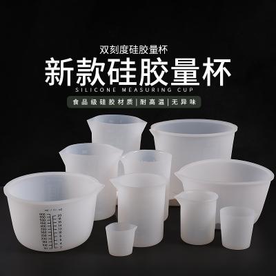 China DIY 30 50 100 250 350 450 600 1000ml Crystal Dropper Silicone Measuring Cup Sub Packaging Cup Mold for sale