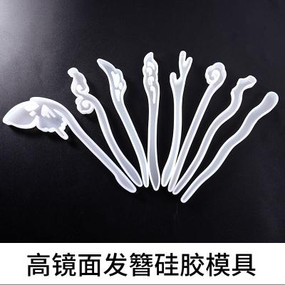 China Silicone Cake Molds Silicone Tools DIY Resin Crystal Hair Clips and Pins Molds for sale