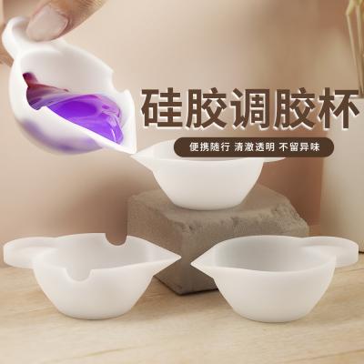 China DIY crystal dropper mold color cup sub packaging cup card slot cup silicone mold measuring cup dropper color cup for sale