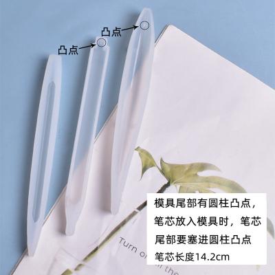 China DIY crystal dropper mold pen ballpoint pen homemade stationery office supplies mirror silicone mold for sale