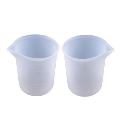 China Crystal Drip Gel Non Washable Silicone Measuring Cup DIY Handmade Tool with Scale 100ml/mL Glue Mixing Cup for sale