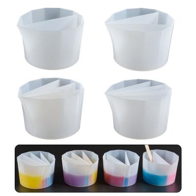 China DIY crystal dropper silicone color mixing cup, mixed color matching cup, silicone mold for sale