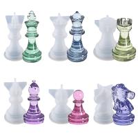 China DIY crystal dropper mold, three-dimensional international chess piece board silicone mold for sale