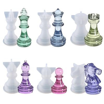 China DIY crystal dropper mold, three-dimensional international chess piece board silicone mold for sale