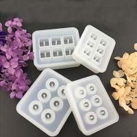 China Crystal dropper beads silicone mold with holes DIY handmade jewelry square pendant sphere ice grid model for sale
