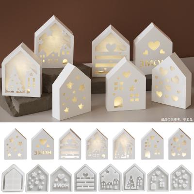 China DIY Splicing Starry Sky House Night Light Love Star Home Gypsum Pendant Dropping Silicone Mold for sale