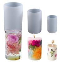 China DIY crystal dropper mold, cylindrical candle, table decoration, silicone mold for sale