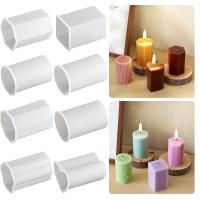 China DIY cylindrical candle silicone mold square hexagonal heart-shaped cat paw striped gypsum mold for sale