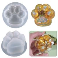 China DIY crystal dropper mold, single large cat paw swing table jewelry silicone mold for sale