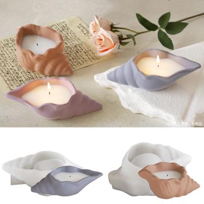 China DIY crystal dropper resin conch storage box, table, aromatherapy candle cup, gypsum flower pot, flower pot, silicone mold for sale