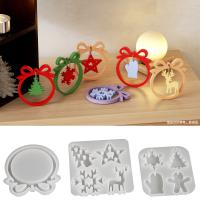 China DIY crystal dropper Christmas series hanging silicone mold Christmas tree reindeer snowflake snow gloves hanging mold for sale