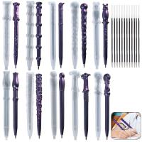 China DIY crystal dropper mold irregular magic wand ballpoint pen silicone mold for sale