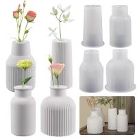 China Vase Decoration Silicone Mold DIY Gypsum Vase Creative Handmade Mirror Crystal Dropping Mold for sale
