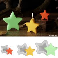 China DIY crystal dropper adhesive pentagonal star, large, medium, and small size candle, gypsum display table, silicone mold wholesale for sale