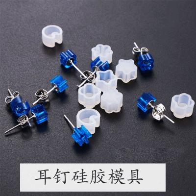 China Dropping Mold Star Moon Earnail Eardrop Mold Snow Flower Pendant Silicone Mold for sale