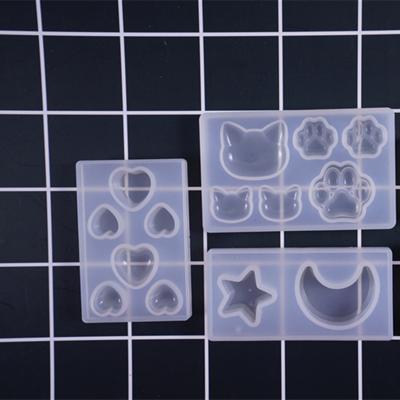 China DIY Cat Bear Paw Love Star Moon Silicone Mold Jewelry Silicone Mold Pendant Mold for sale