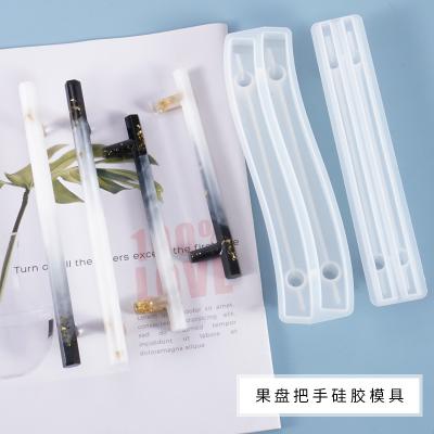 China DIY crystal dropper mold fruit tray handle decoration handle ornament bent silicone mold wholesale for sale