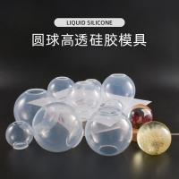 China DIY crystal dropper high transparency integrated spherical candle grinding tool liquid spherical high transparency silicone mold for sale