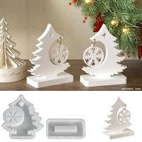 China DIY Drip Glue Mold Christmas Tree Snowflake Hanging Ornament Aromatherapy Gypsum Silicone Mold for sale