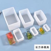 China DIY Crystal Dropping Gel Mold Rectangular Pendulum Resin Dry Flower Filling Rectangular Pendulum Silicone Mold for sale