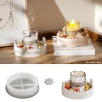 China Calendar Number Advent Countdown Tray Gypsum Silicone Mold Ring Lucky Star Candle Stand Mold for sale