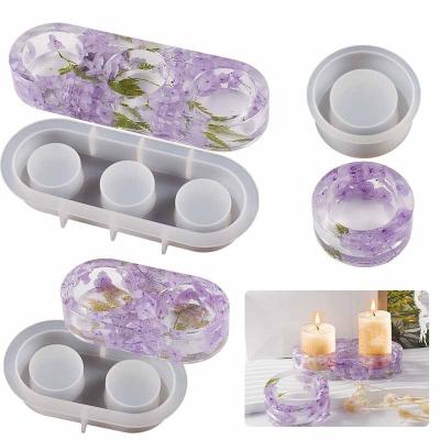 China DIY cylindrical candle holder silicone candle mold reinforced cement gypsum candle holder aromatherapy ornament grinding tool for sale