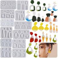 China DIY crystal dropper earrings grinding tool mirror star moon cat paw water droplet square pendant jewelry silicone mold for sale