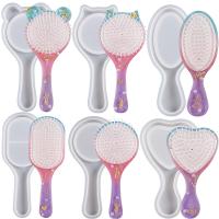 China Drip glue air cushion comb silicone mold DIY oval love cat ear teddy bear airbag massage comb grinder for sale