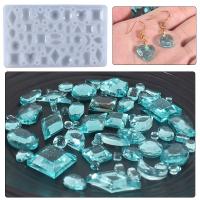 China Mini Full Version Diamond Earnail Eardrop Rubber Mold Love Geometry Water Drop Moon Five Star Pendant Silicone Mold for sale