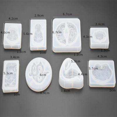 China Silicone Mold DIY Handmade Crystal Dropping Material Dragon and Phoenix Pendant Guanyin Buddha Statue Longevity Hundred Years Flame Bird for sale
