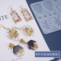 China DIY crystal drop glue mold earrings pendant jewelry earrings multiple styles full board mirror silicone mold for sale