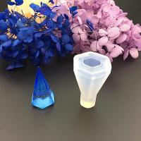 China Crystal drop adhesive diamond shaped pendant silicone mold DIY handmade jewelry 6 diamond shaped cone circular model for sale