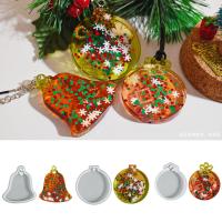 China DIY Crystal Dropping Glue Christmas Pendant, Silicone Mold Aromatherapy Gypsum Round Bell Pendant for sale