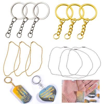 China Crystal Drip Glue DIY Silicone Mold Accessories Keychain Rings Beads Connection Chain Pendant for sale