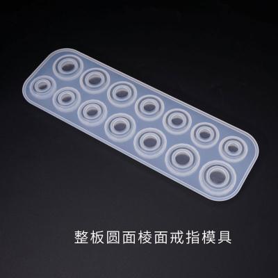 China DIY Crystal Dropping Gel Full Plate Ring Mold Round Diamond Ring Ring Silicone Mold Jewelry for sale